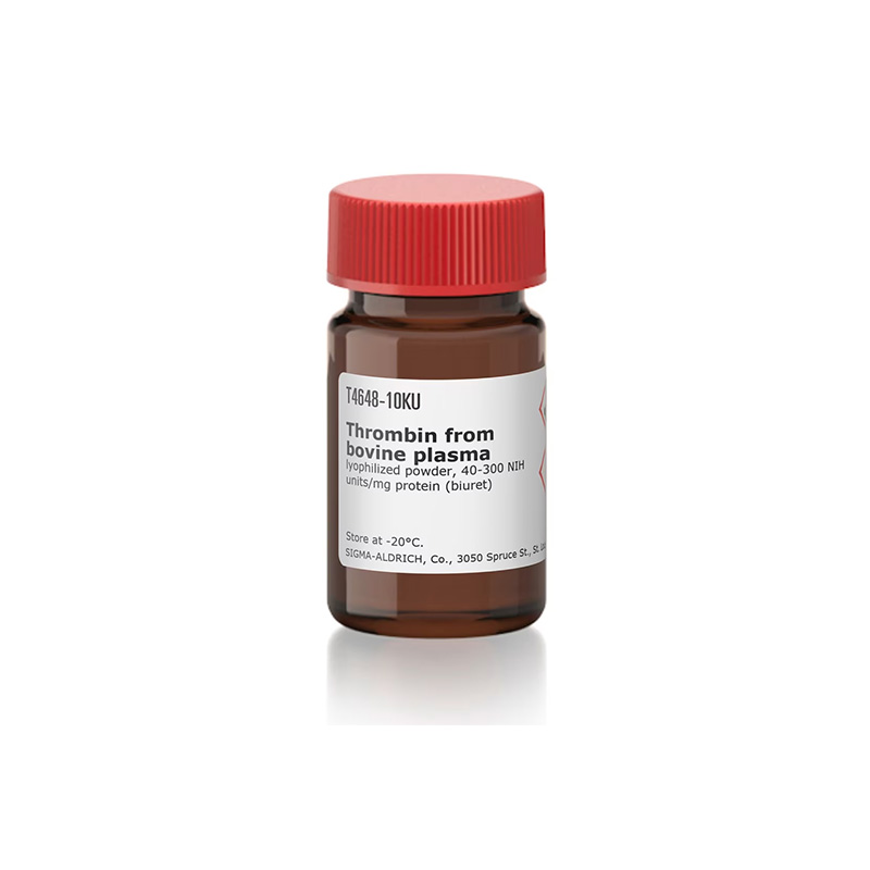 Thrombin from bovine plasma, lyophilized powder, 40-300 NIH units/mg ...