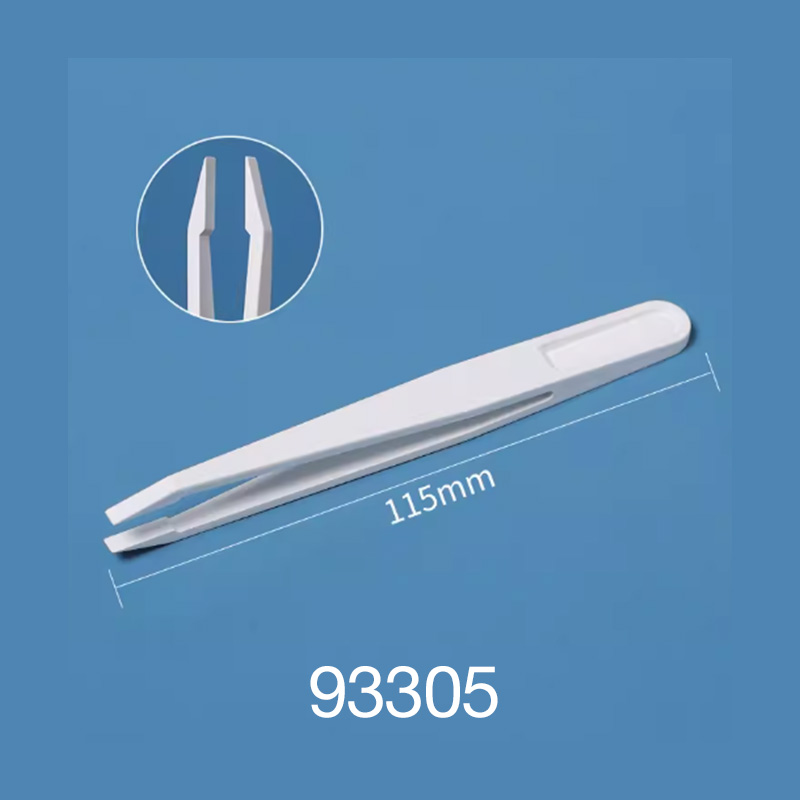 Plastic Forceps, anti static, white colour, 115mm - Labchem Catalog